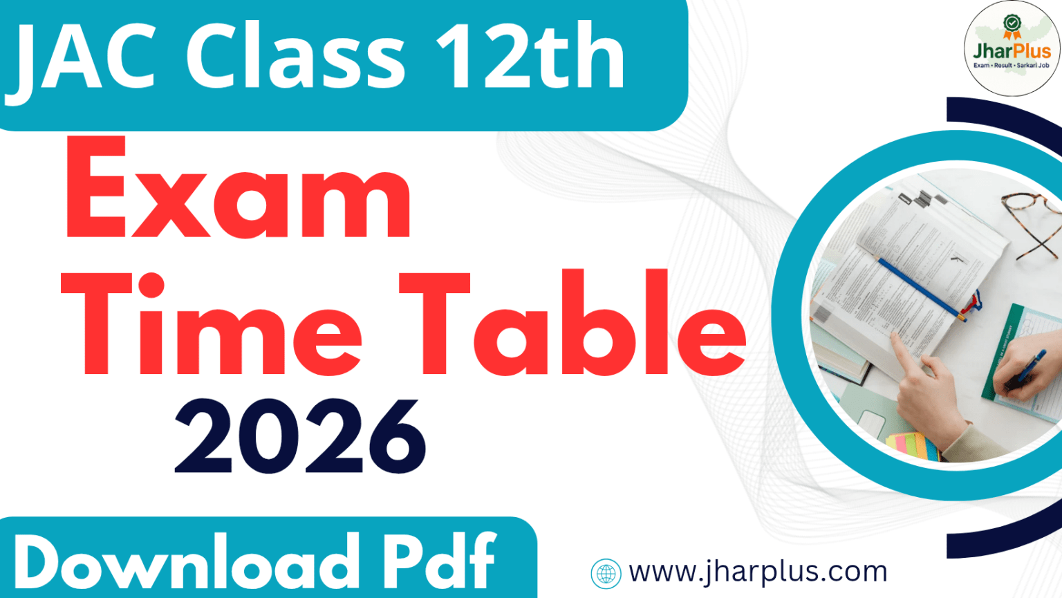 JAC Board Class 12th Time Table 2026 » JharPlus